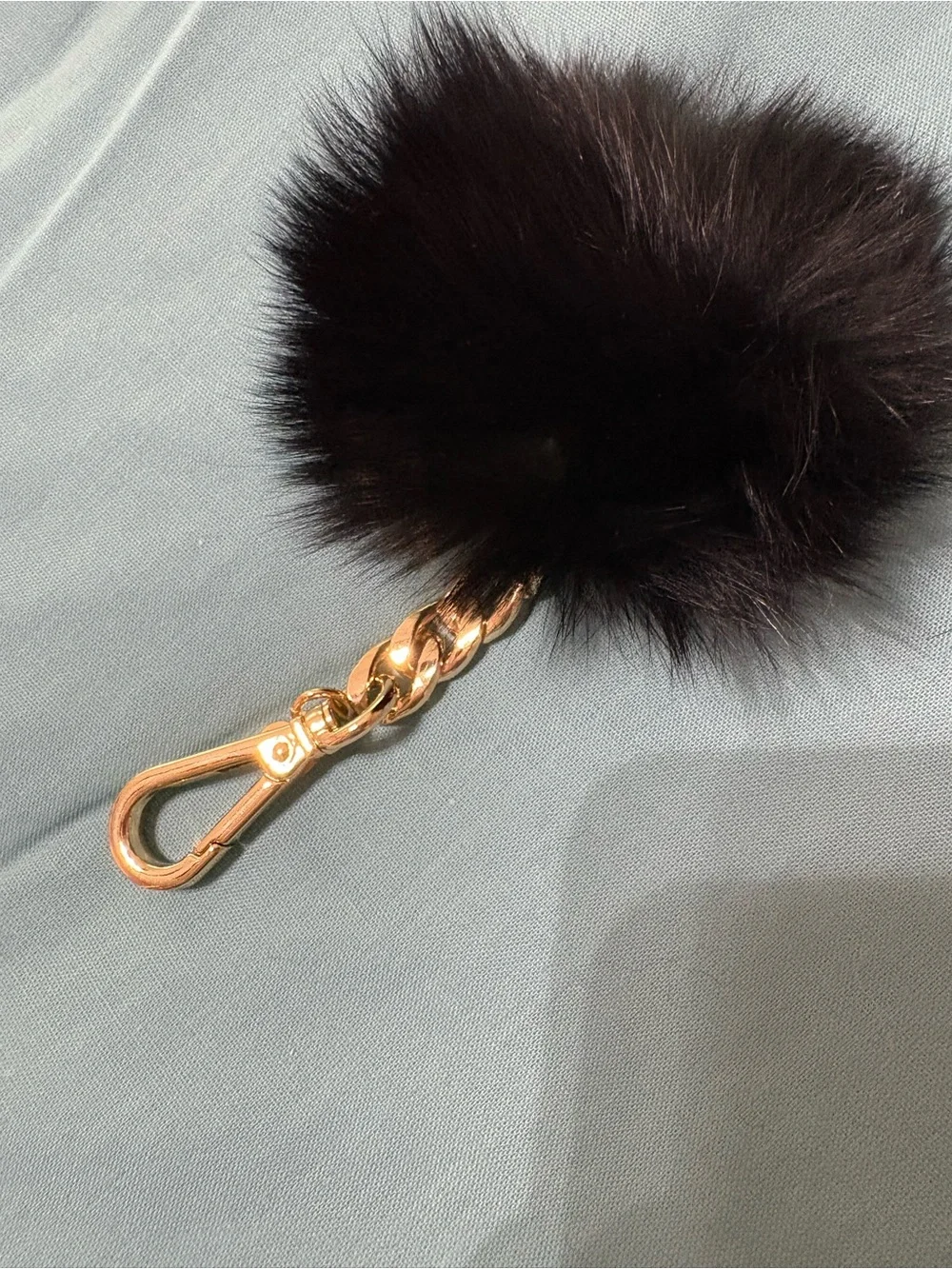 Michael Kors | Accessories | Nwot Michael Kors Black Fur Pom Keychain ...